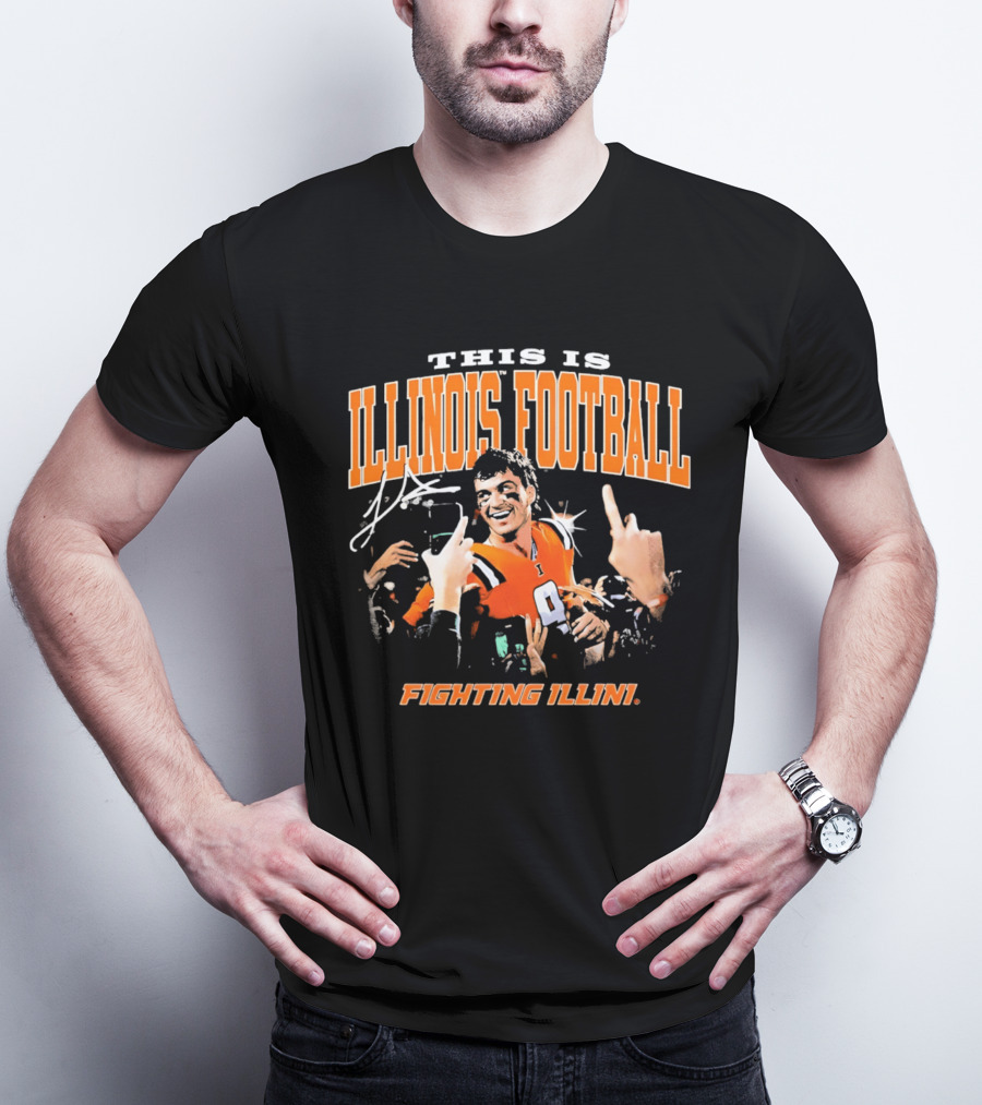 This Is Illinois Football Luke Altmyer Celebration Fighting Illini T-Shirt