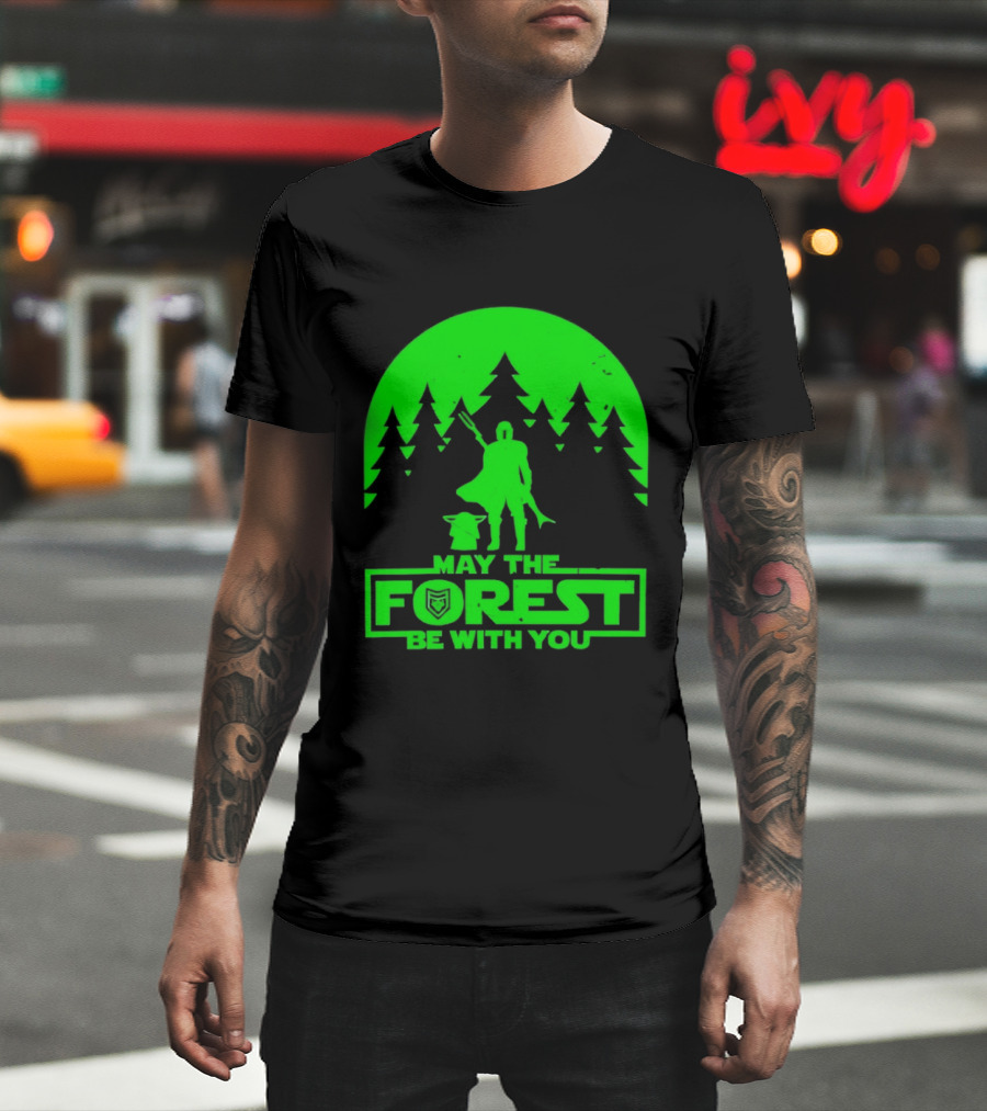 May The Forest Be With You Star Wars Trees And Characters T-Shirt