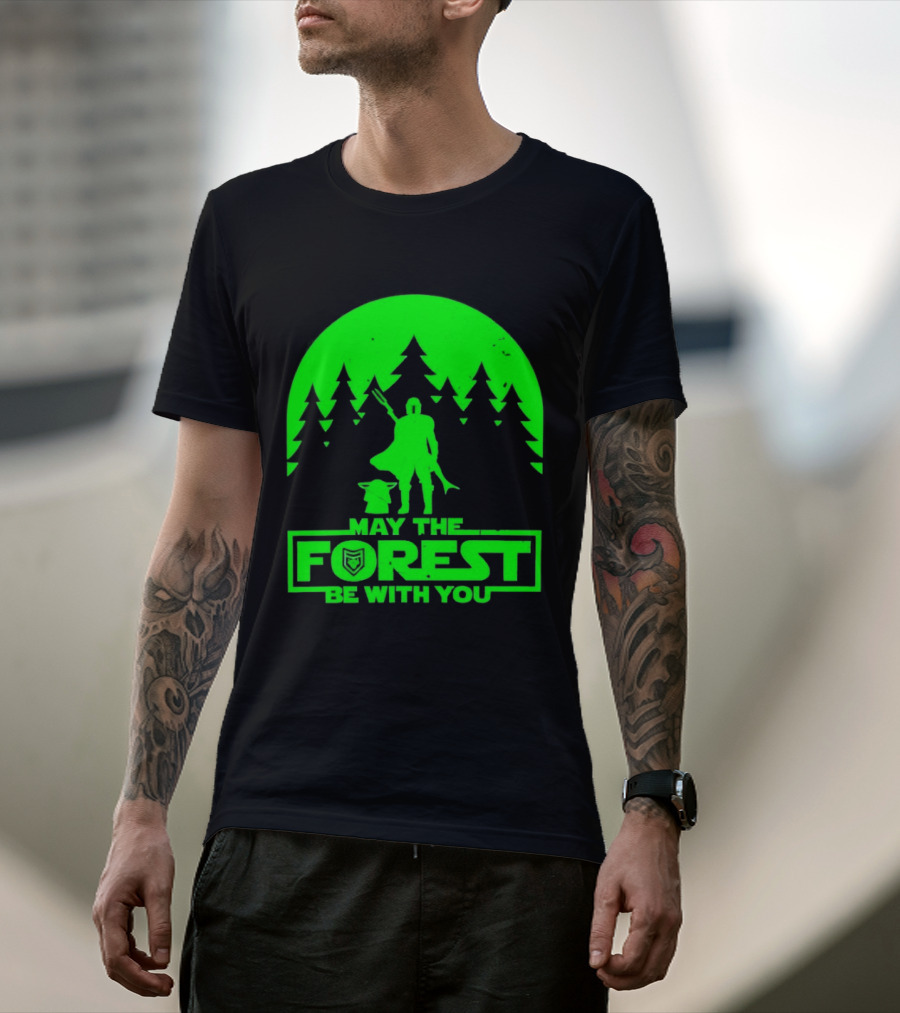 May The Forest Be With You Star Wars Trees And Characters T-Shirt