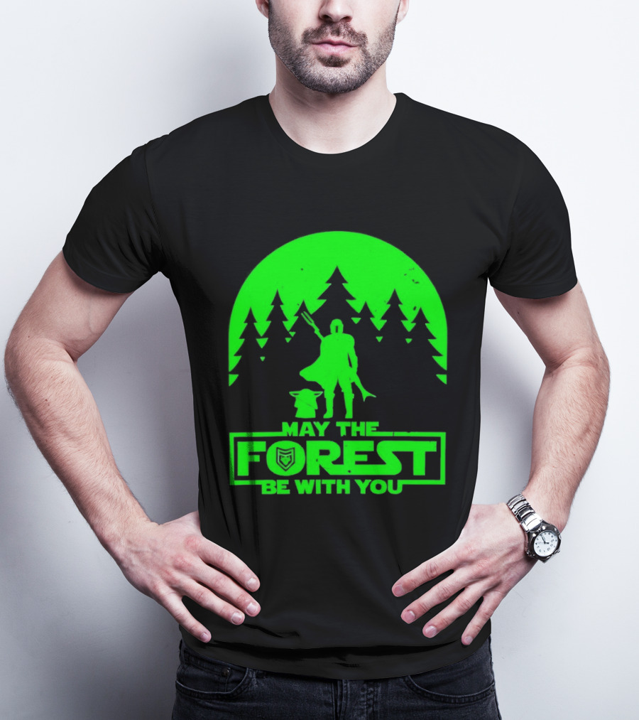 May The Forest Be With You Star Wars Trees And Characters T-Shirt