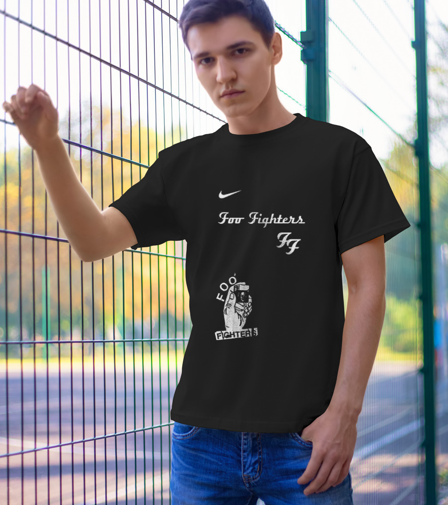 Foo Fighters Nike Do You Love Rock N Roll Skull Tattoo T-Shirt
