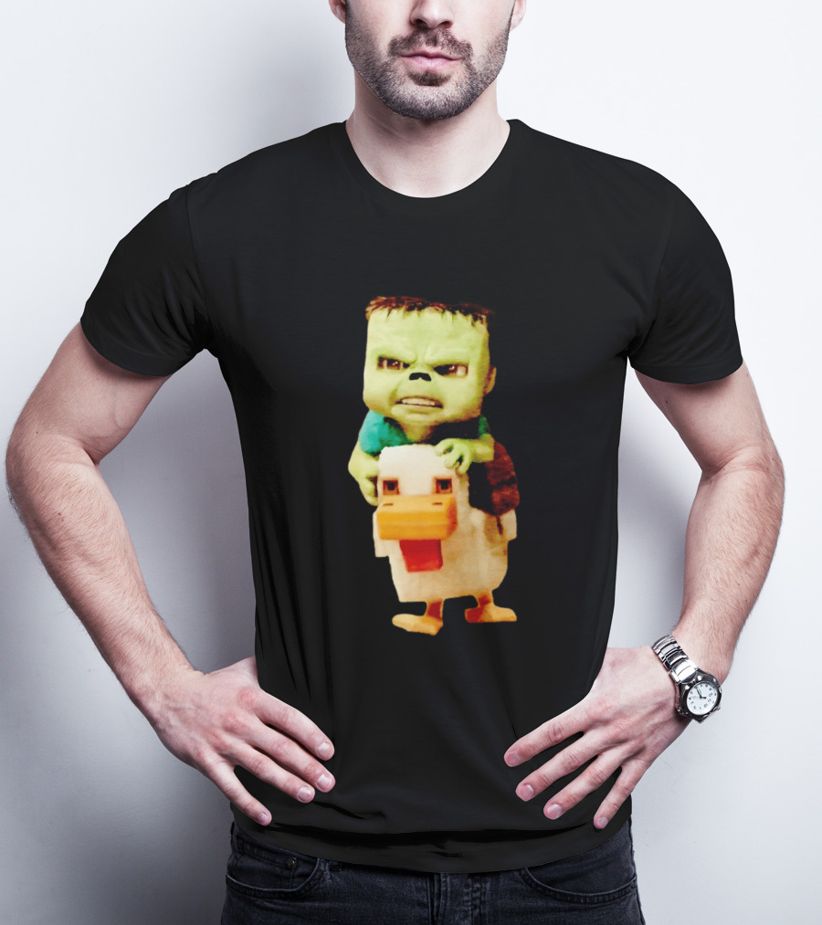 Minecraft Chicken Jockey Frankenstein Mashup T-Shirt