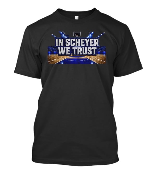Duke Blue Devils In Scheyer We Trust Basketball Court Stadium Lights T-Shirt