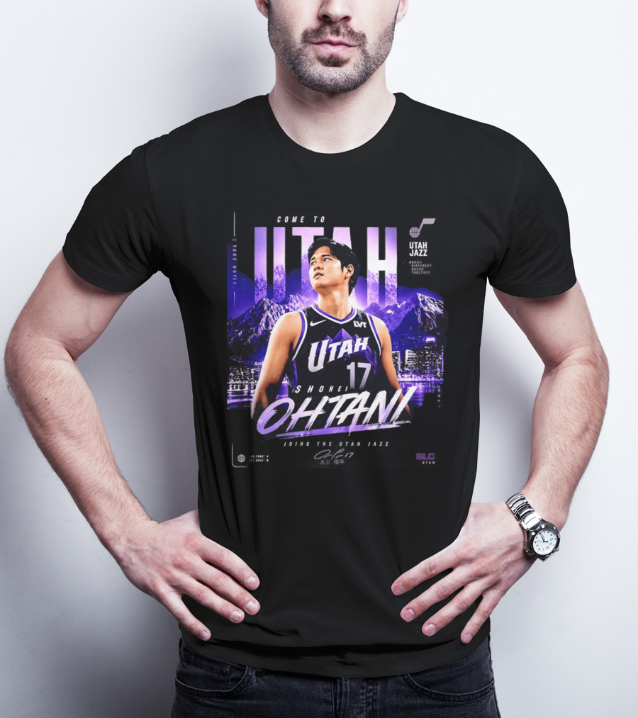 Welcome To Utah Jazz Shohei Ohtani Take Note Bound Together T-Shirt
