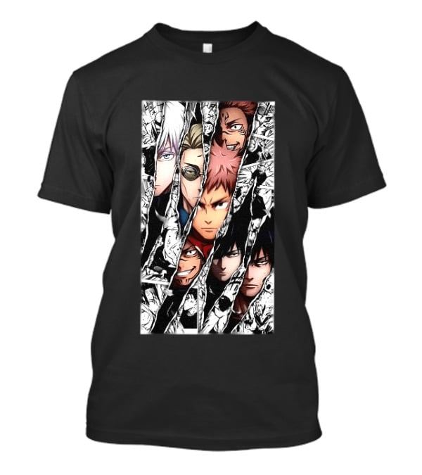 Jujutsu Kaisen Manga Characters Panel Split Burst T-Shirt