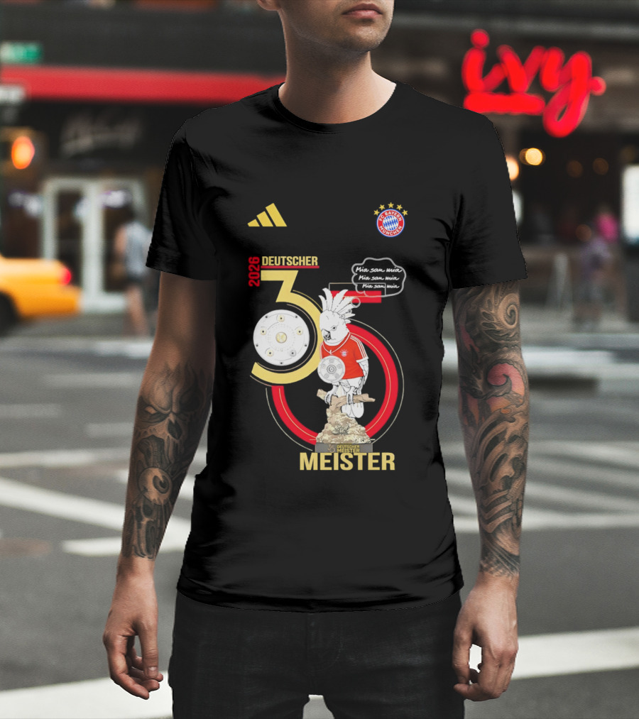 FC Bayern Munich Deutscher Meister 35 Bundes Liga Trophy 2026 T-Shirt