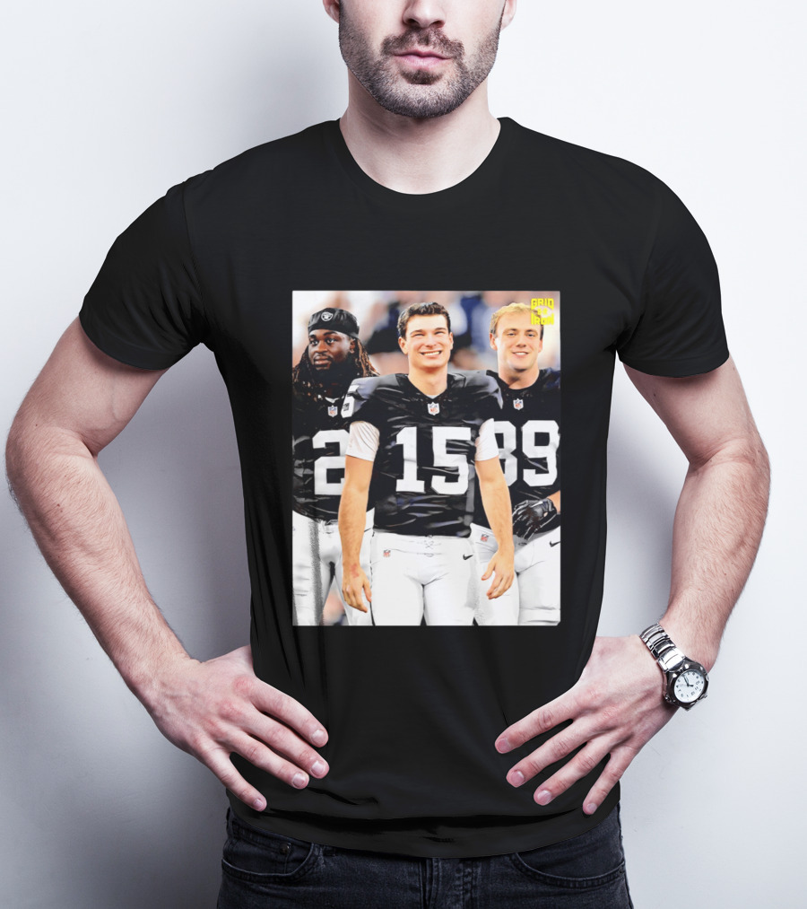 Las Vegas Raiders Kirk Cousins Fernando Mendoza Ashton Jeanty Gridiron T-Shirt