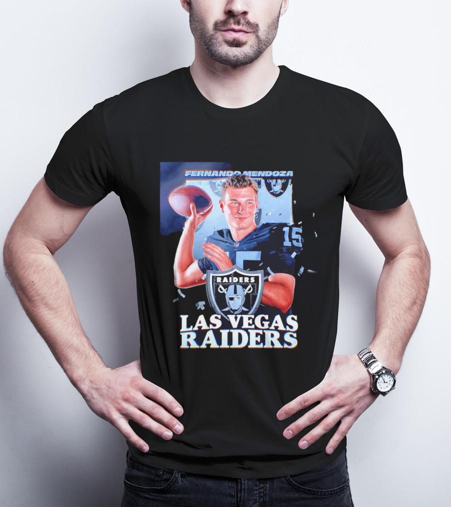 Fernando Mendoza Las Vegas Raiders Quarterback NFL Draft T-Shirt