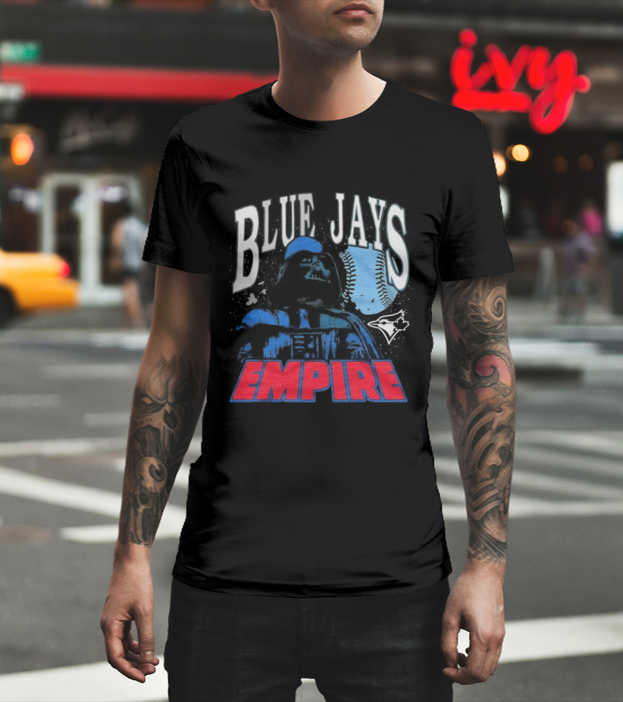 Star Wars MLB Crossover Blue Jays Empire Collaboration T-Shirt