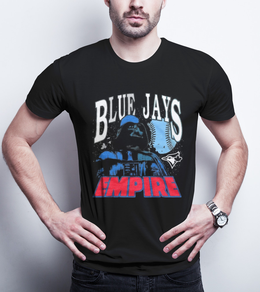 Star Wars MLB Crossover Blue Jays Empire Collaboration T-Shirt