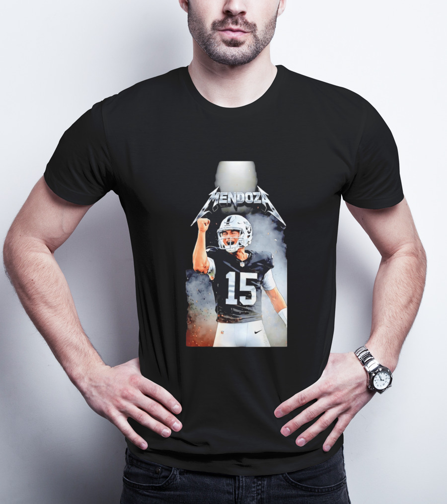 Mendoza 15 Las Vegas Raiders Metal T-Shirt