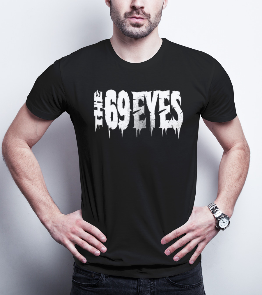 The 69 Eyes Band Gothic Font Dripping Horror T-Shirt