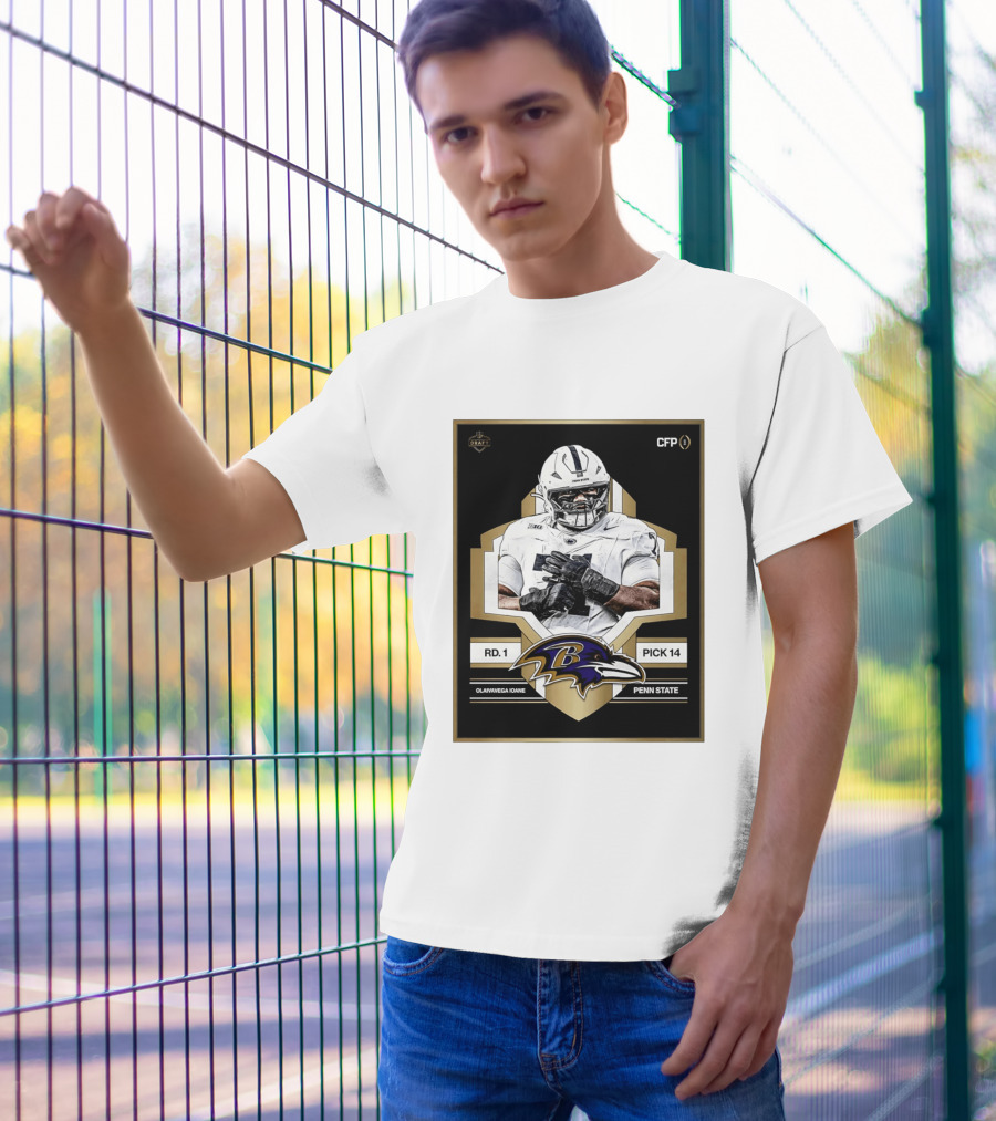 Baltimore Ravens Round 1 Pick 14 Penn State Olaivavega Ioane Draft 2026 T-Shirt