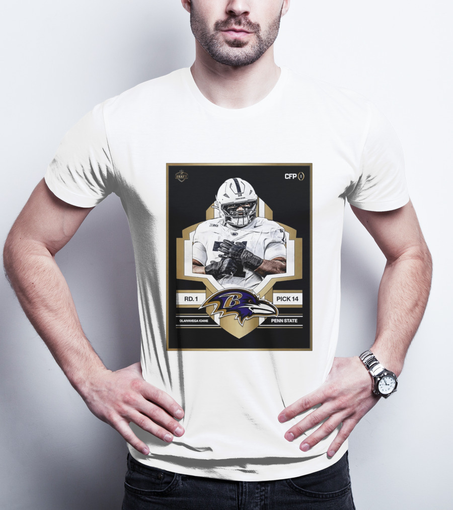 Baltimore Ravens Round 1 Pick 14 Penn State Olaivavega Ioane Draft 2026 T-Shirt