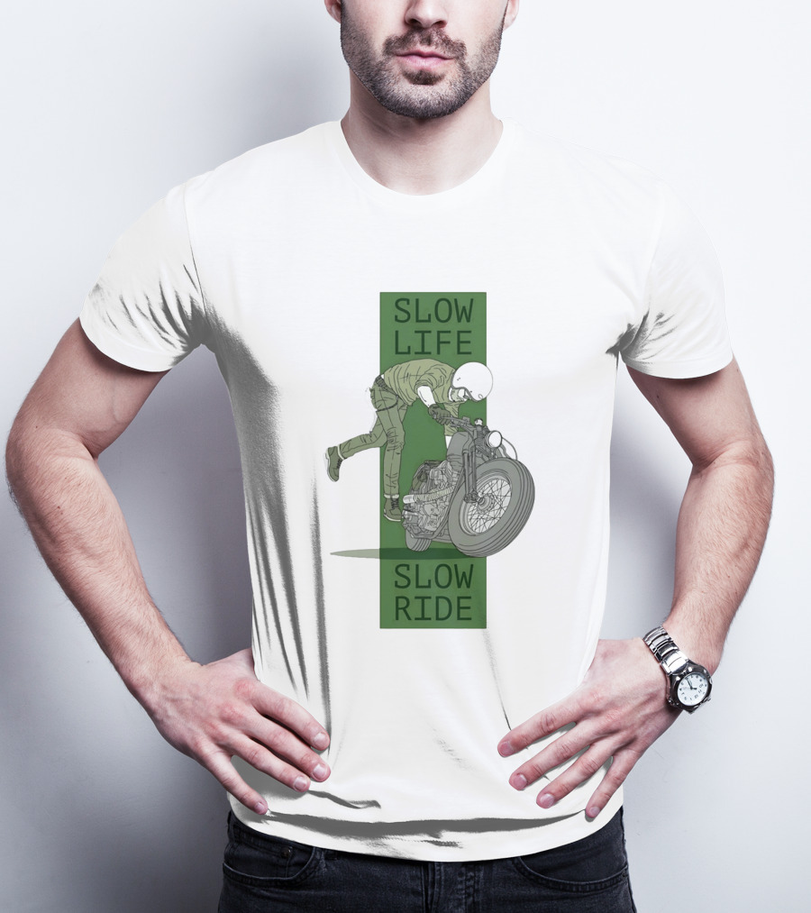 Biker Slow Life Slow Ride Motorcycle Adventure T-Shirt