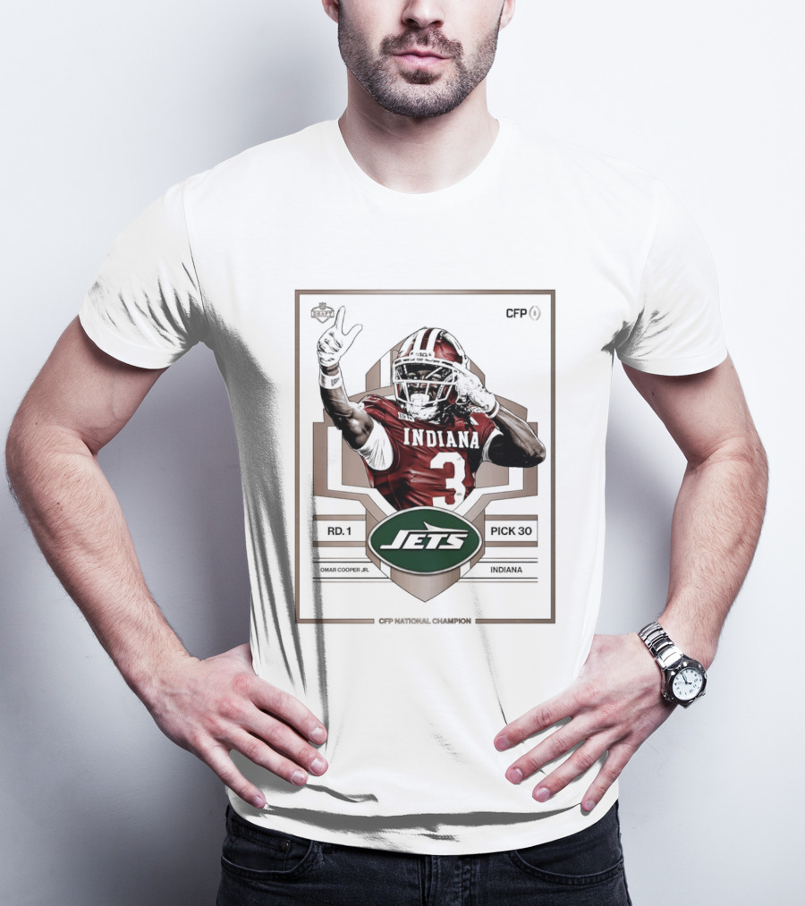 New York Jets First Round Draft Pick Omar Cooper Jr 33 Indiana 2026 T-Shirt