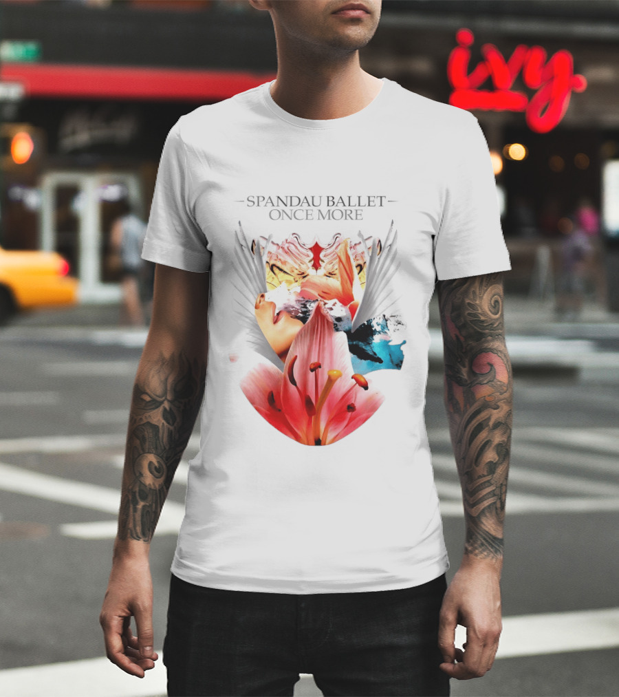 Spandau Ballet Once More Floral Abstract Wings T-Shirt