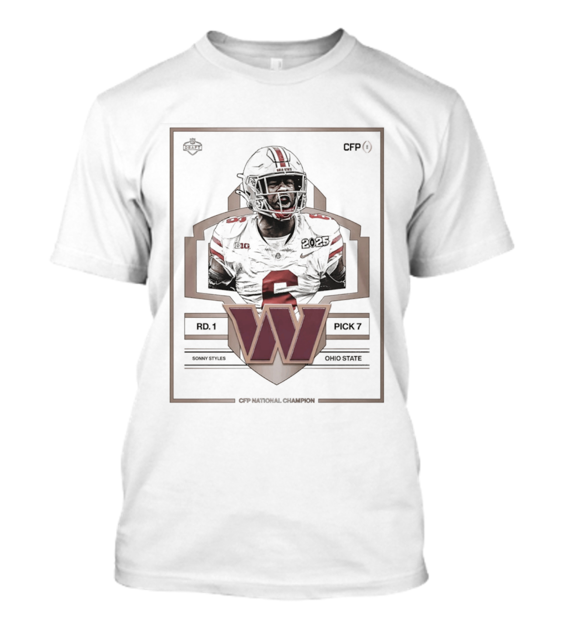 Washington Commanders Draft Picks Sonny Styles Ohio State 2026 T-Shirt