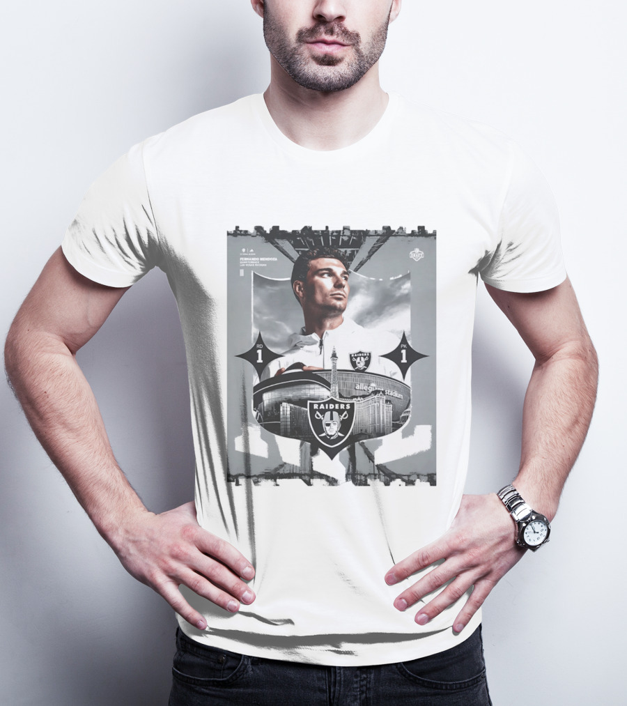 Las Vegas Raiders Quarterback Fernando Mendoza Allegiant Stadium 2026 T-Shirt