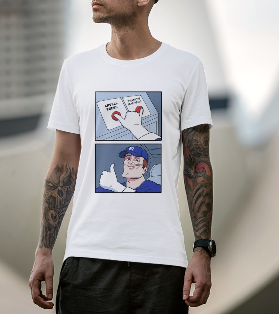 New York Giants Arvell Reese Francis Mauigoa Dual Selection Meme T-Shirt