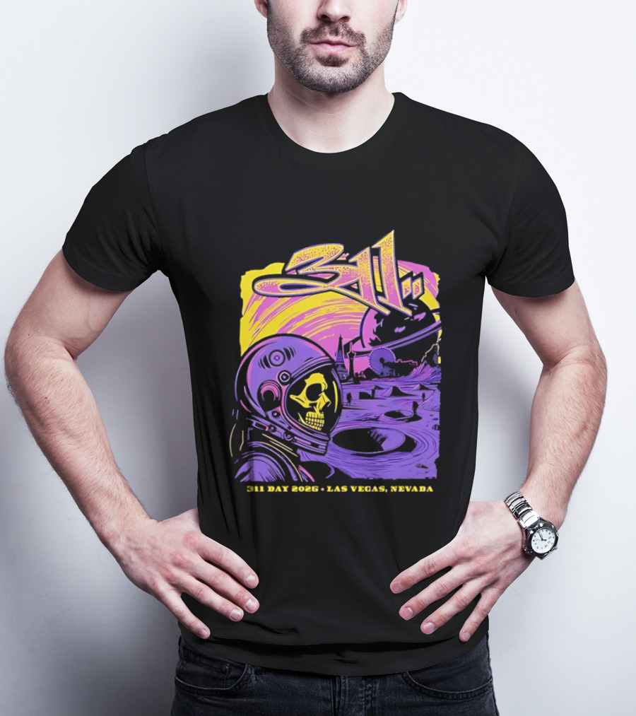 311 Astronaut Skull Event Las Vegas Nevada 2026 T-Shirt
