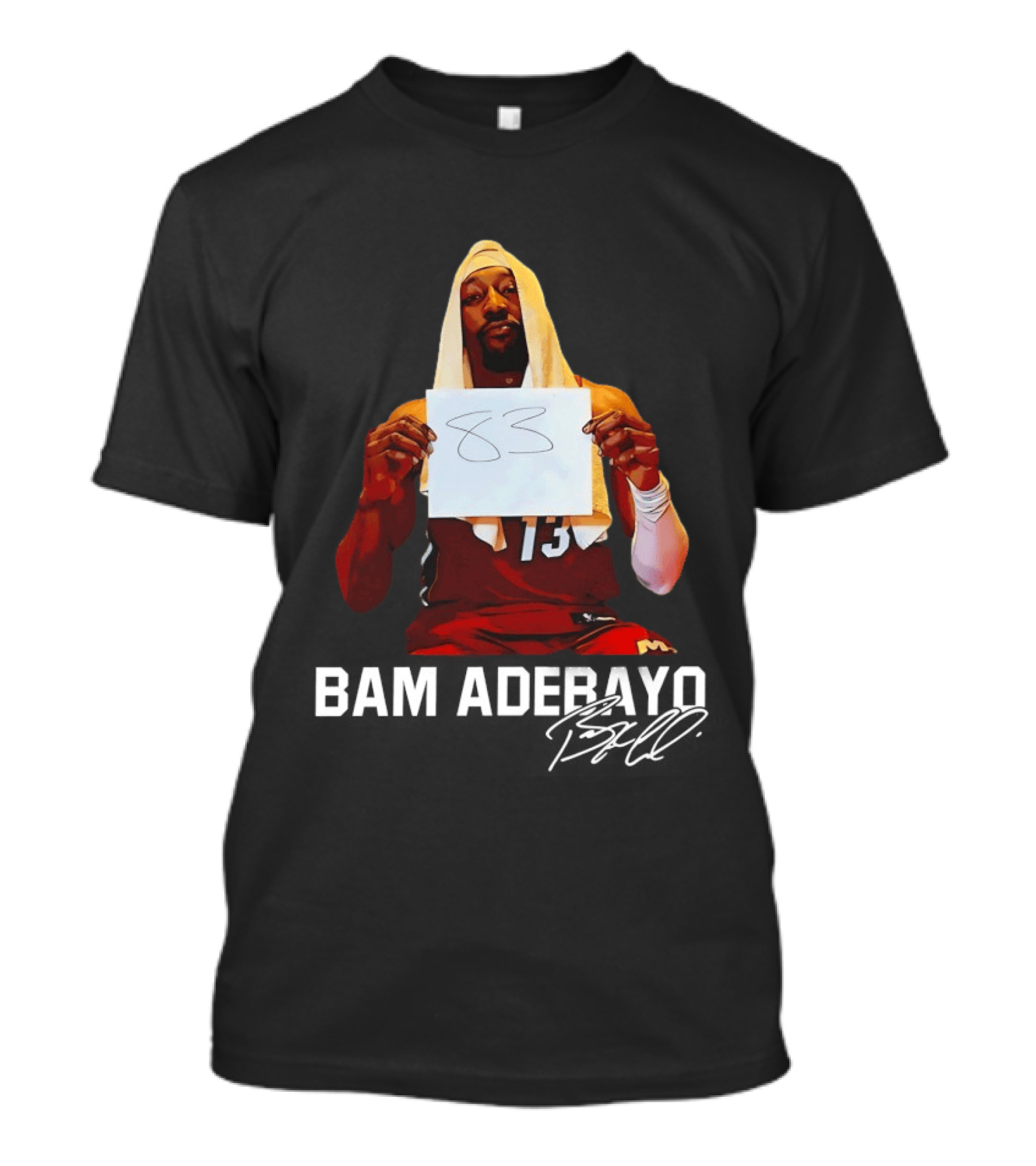 Bam Adebayo 13 Miami Basketball Legend 83 Milestone T-Shirt