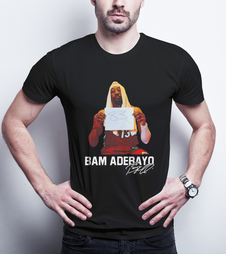 Bam Adebayo 13 Miami Basketball Legend 83 Milestone T-Shirt