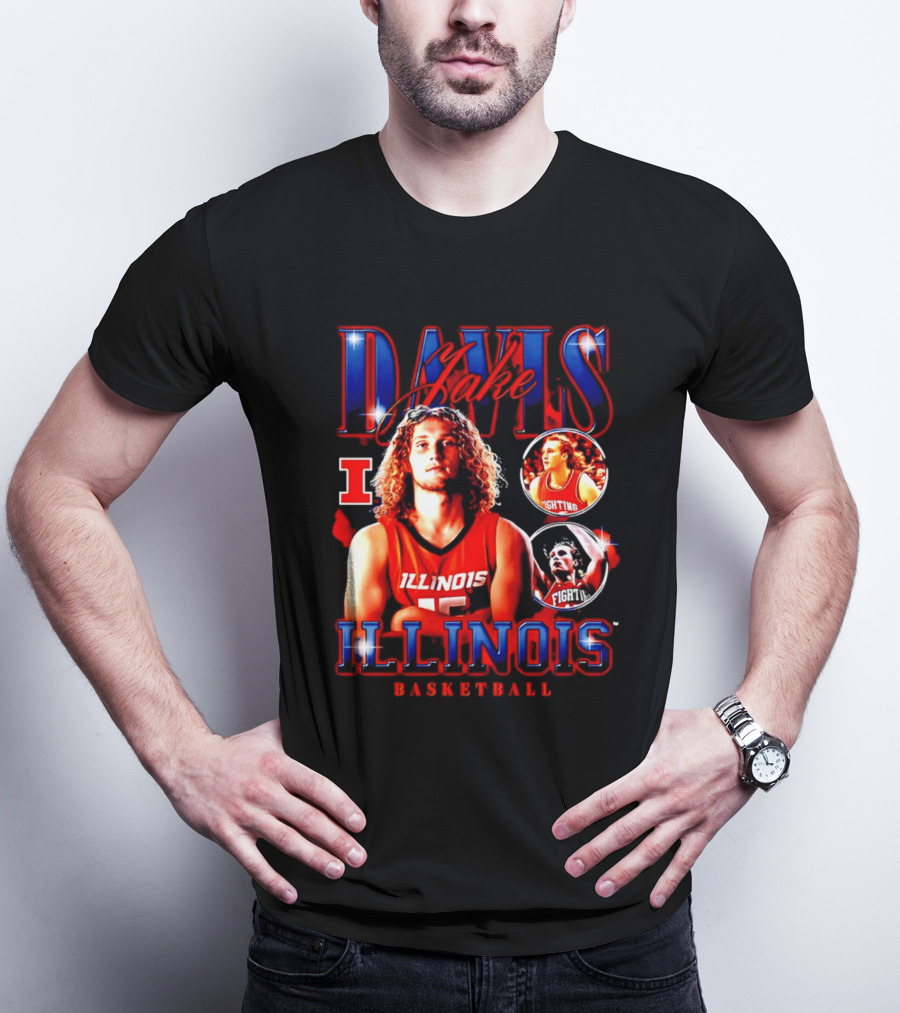 Illinois Basketball Jake Davis Fighting Illini T-Shirt