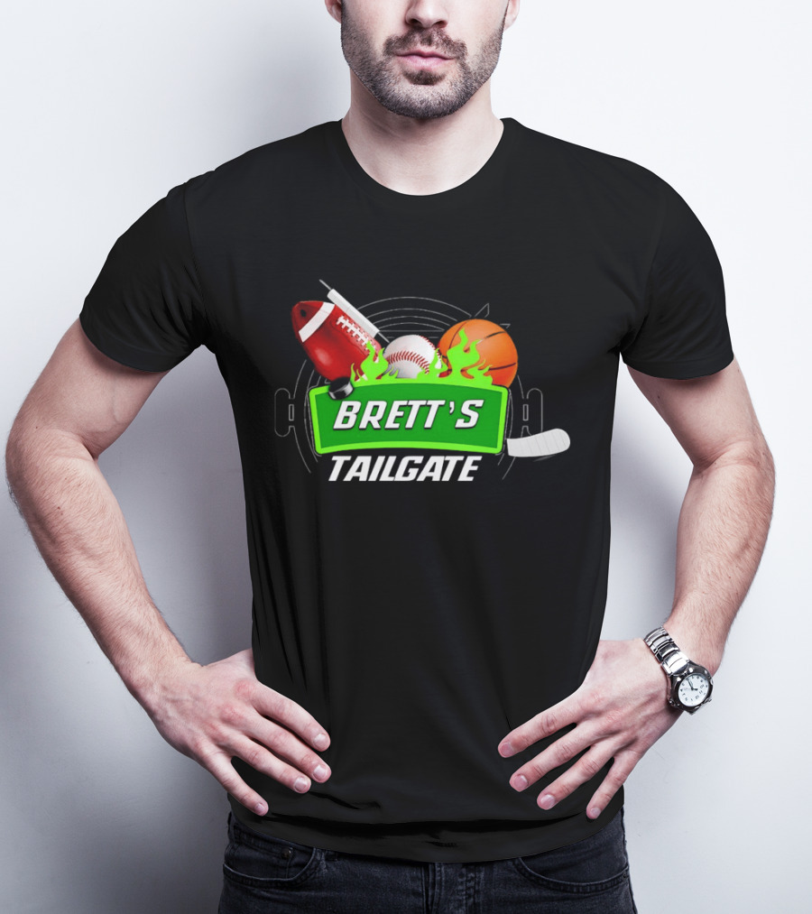 Brett's Tailgate Football Baseball Basketball Hockey Sports T-Shirt