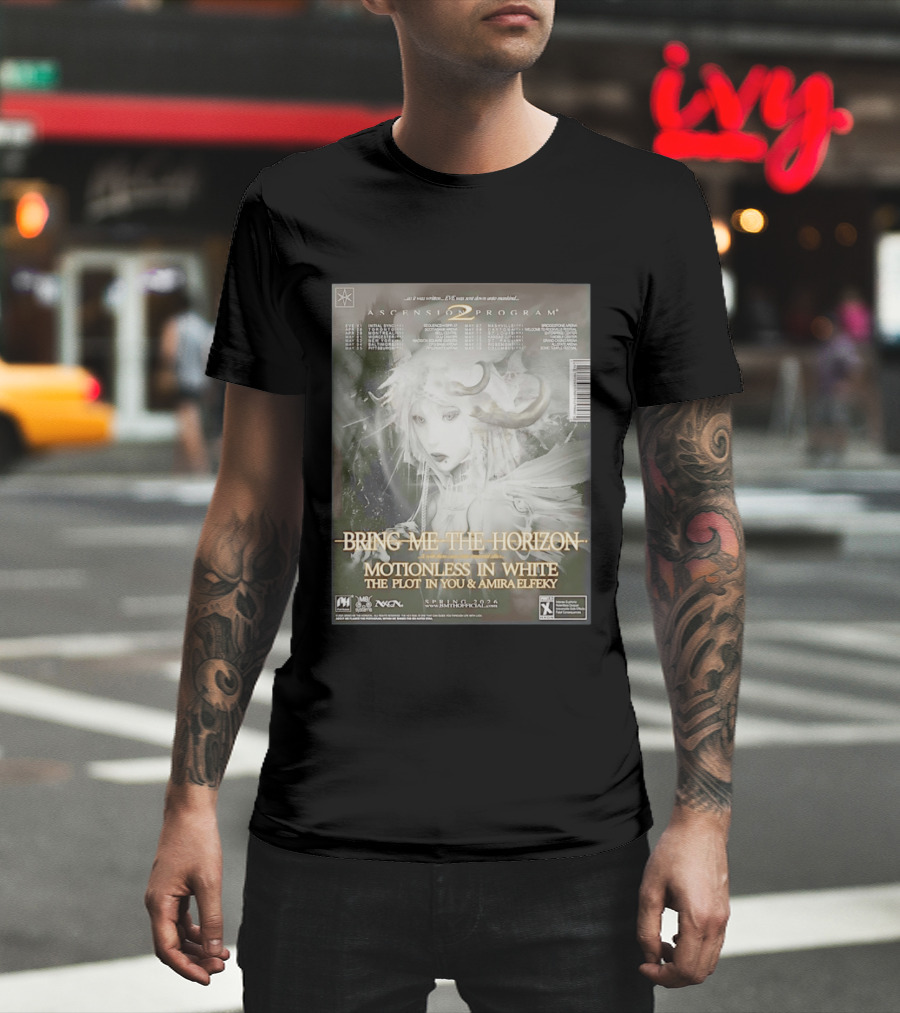 Bring Me The Horizon Ascension Program 2026 North America Tour Motionless In White The Plot In You Amira Elfeky Spring Dates T-Shirt