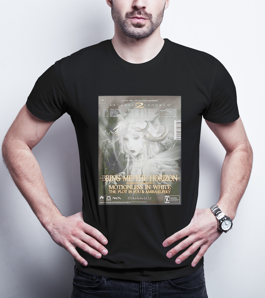 Bring Me The Horizon Ascension Program 2026 North America Tour Motionless In White The Plot In You Amira Elfeky Spring Dates T-Shirt