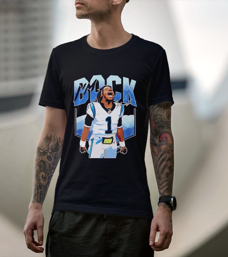 Carolina Panthers Cam Newton I'm Back Celebration Football T-Shirt