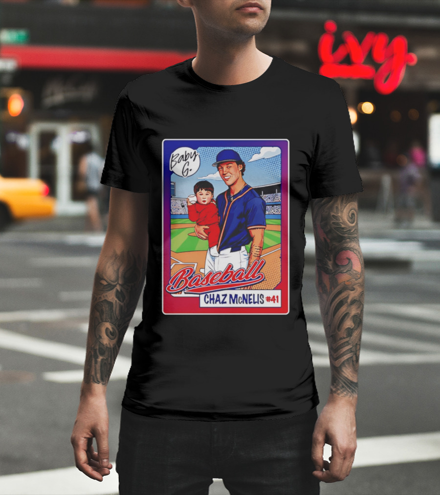 Baby G Chaz McNelis #41 Arizona Baseball NCAA Caricature T-Shirt