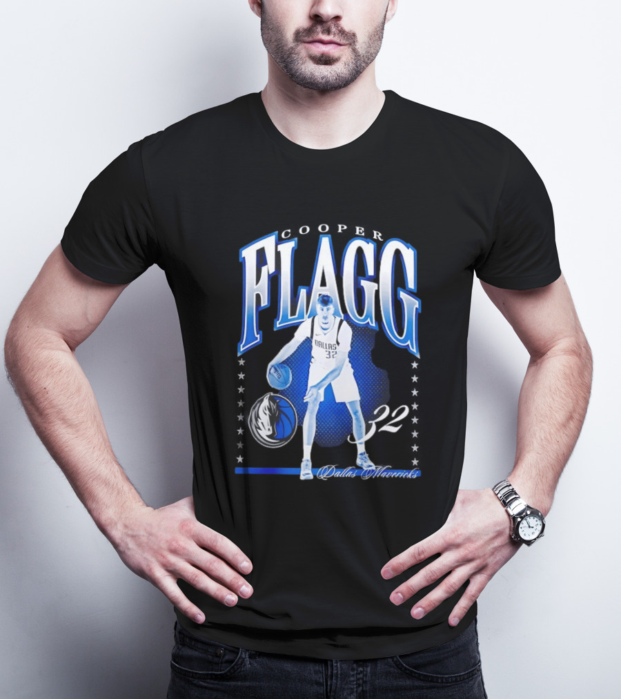 Cooper Flagg Dallas Mavericks 32 Basketball Player Hype T-Shirt