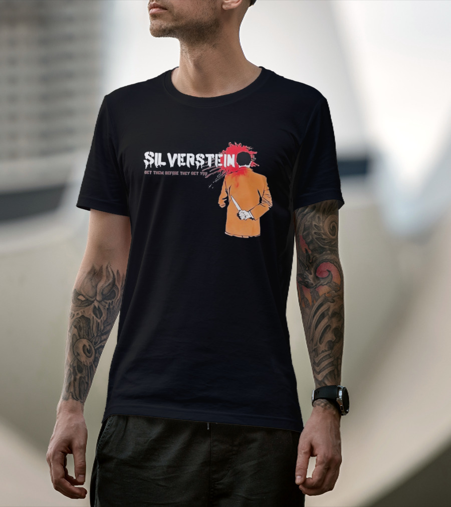 Silverstein Get Them Before They Get You Knife And Bloodstain T-Shirt