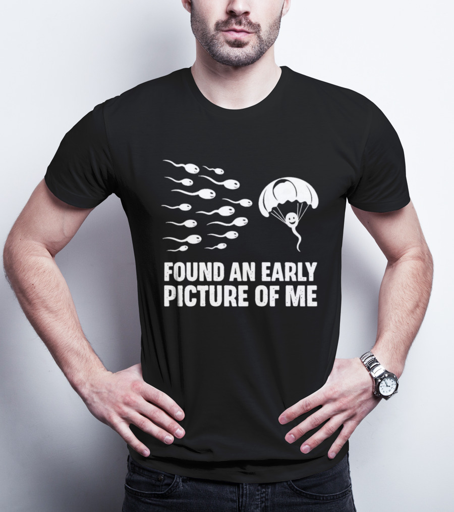 Sperm Found An Early Picture Of Me Parachute Concept T-Shirt