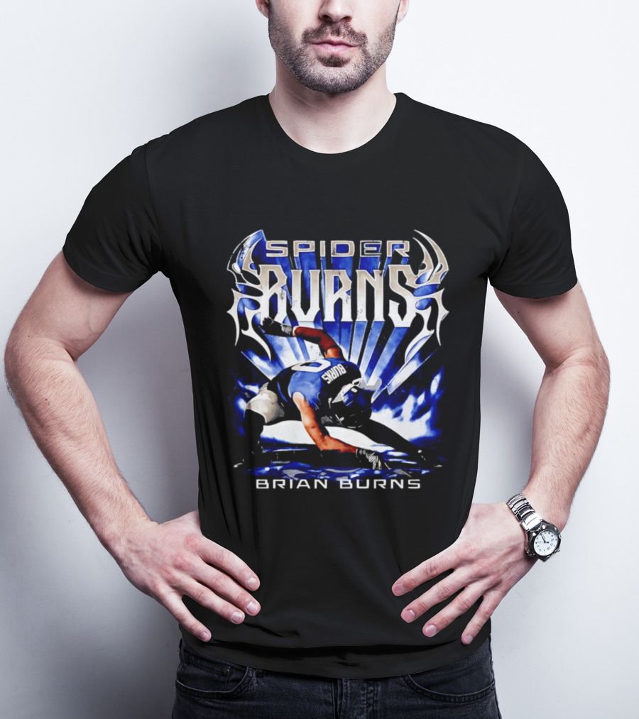 Spider Burns Brian Burns Football Player Pose T-Shirt