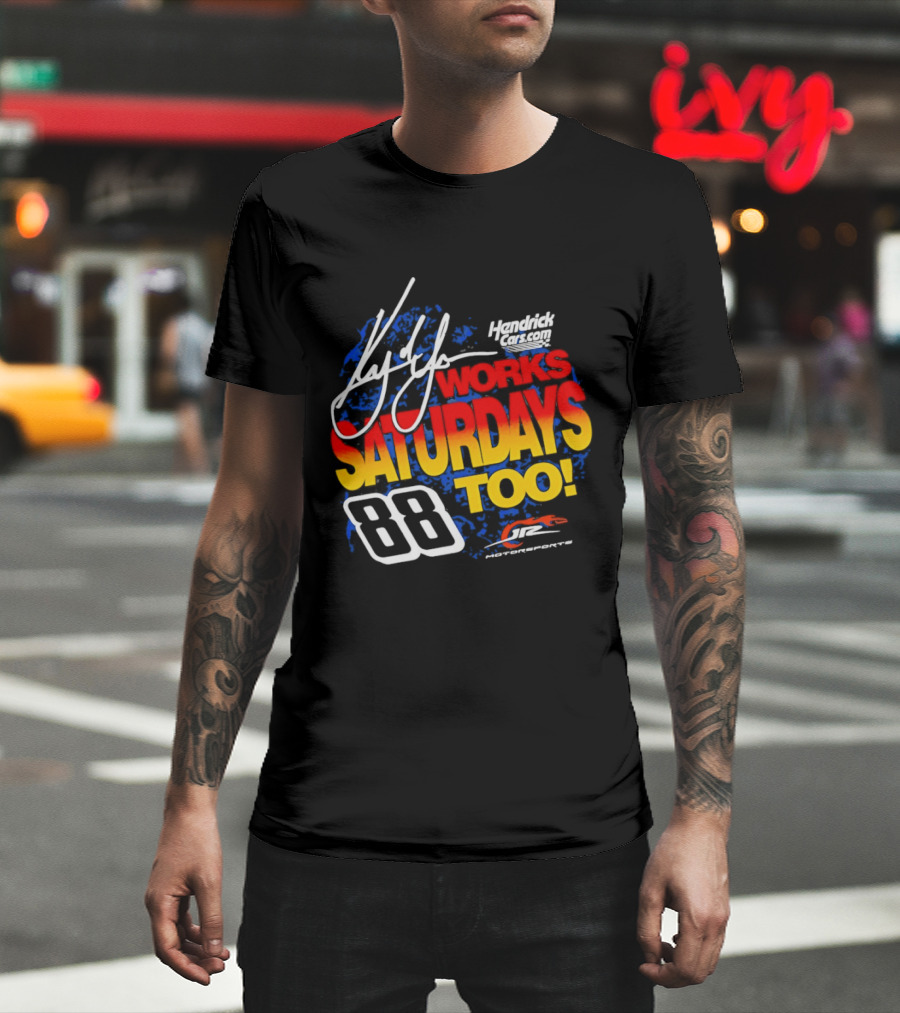 Kyle Larson JR Motorsports Saturdays Too No 88 Chevrolet Camaro SS T-Shirt