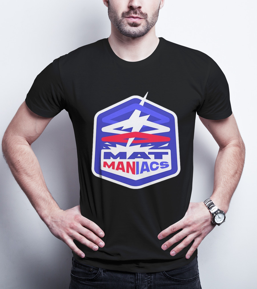 Mat Maniacs Wrestling Team Hexagon T-Shirt