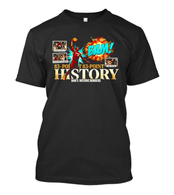 Miami Heat Bam Adebayo 83 Point History Bam's Historic Dunkers Comic T-Shirt