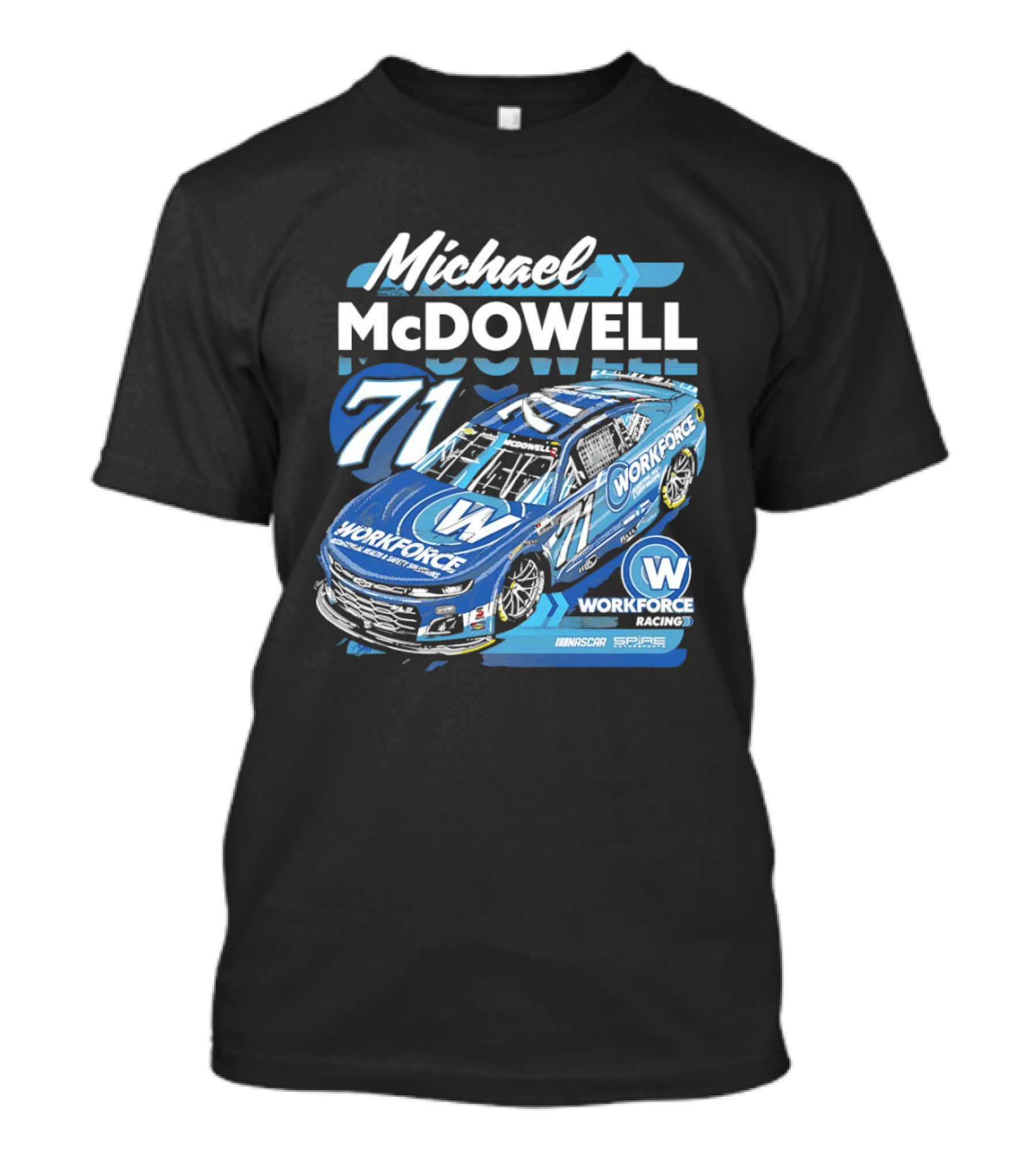 Michael McDowell 71 Workforce NASCAR Spire Motorsports Chevrolet Camaro ZL1 T-Shirt
