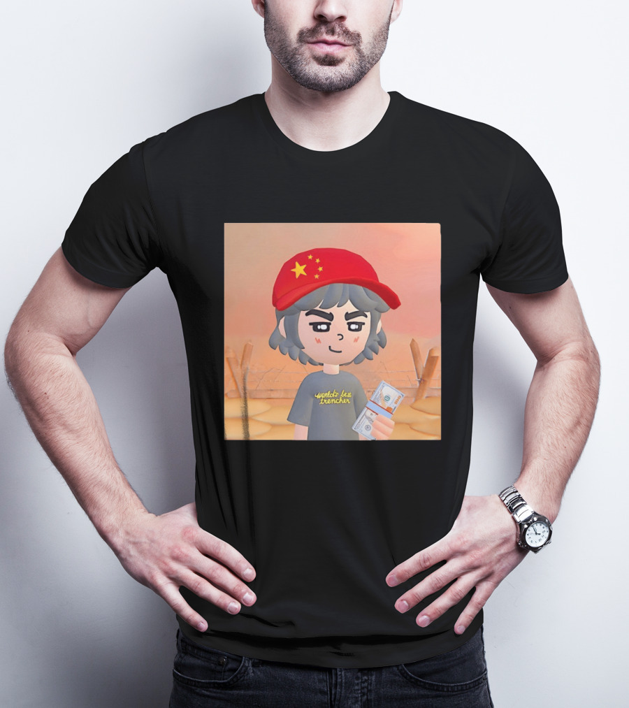 World's Best Trencher China Play Together Red Star Cap Cartoon T-Shirt