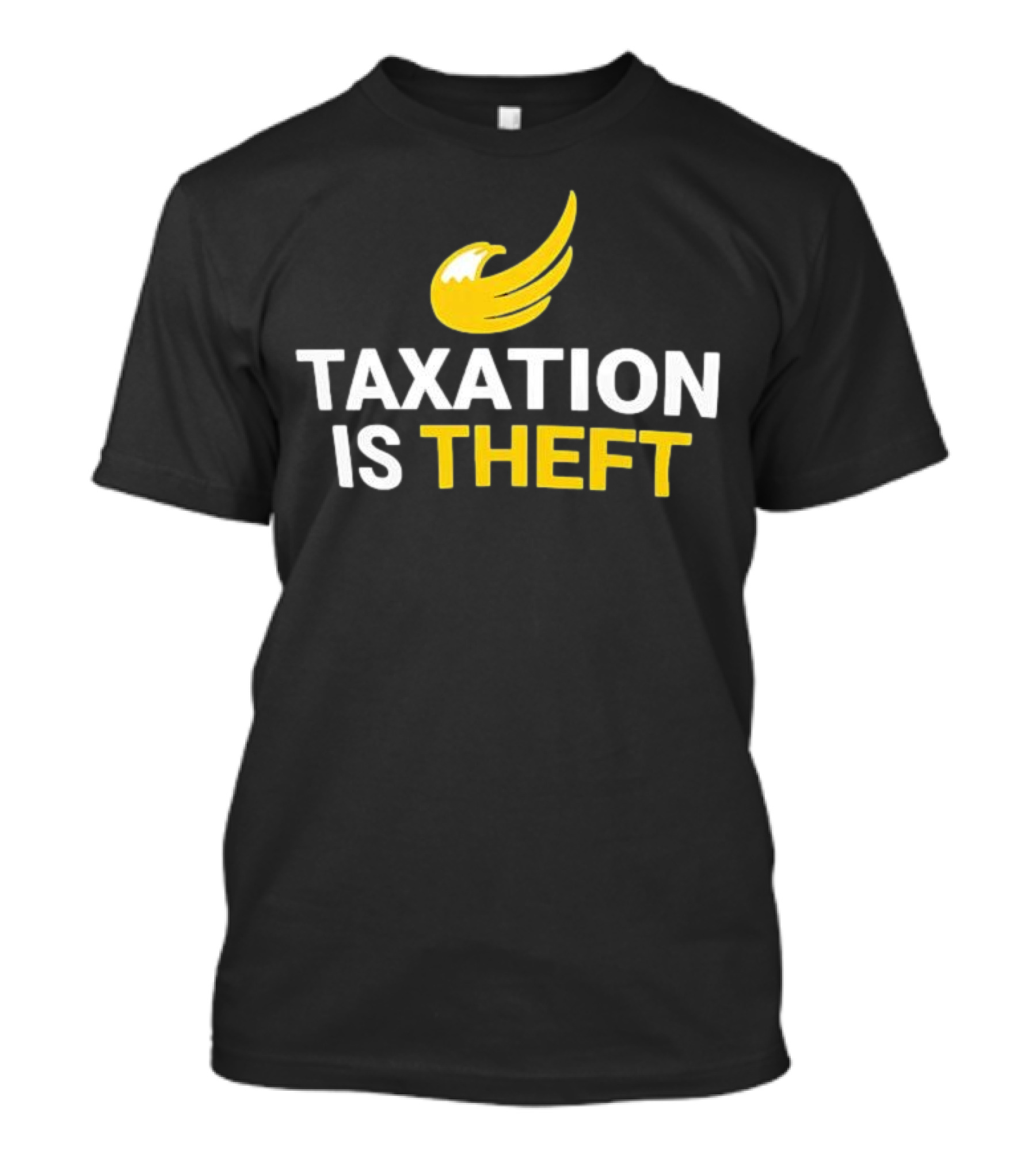 Taxation Is Theft Yellow Winged Icon T-Shirt
