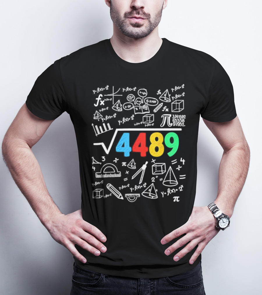 Square Root 4489 Chalkboard Math 67 Math Teacher Slang T-Shirt