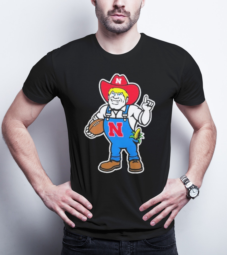 Andrew Whitworth Ryan Fitzpatrick Nebraska Huskers Herbie Husker Football Mascot T-Shirt