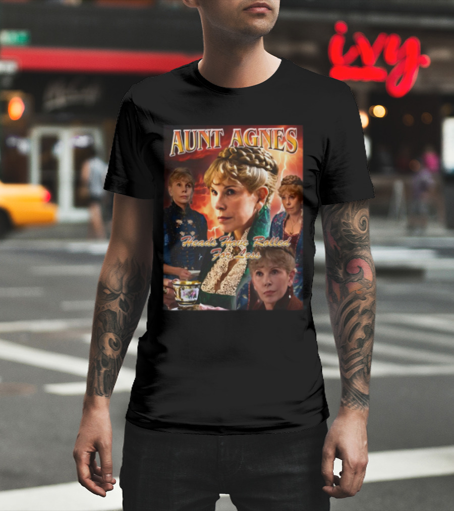 Aunt Agnes Heads Have Rolled For Less Lightning Tea Cup Collage T-Shirt