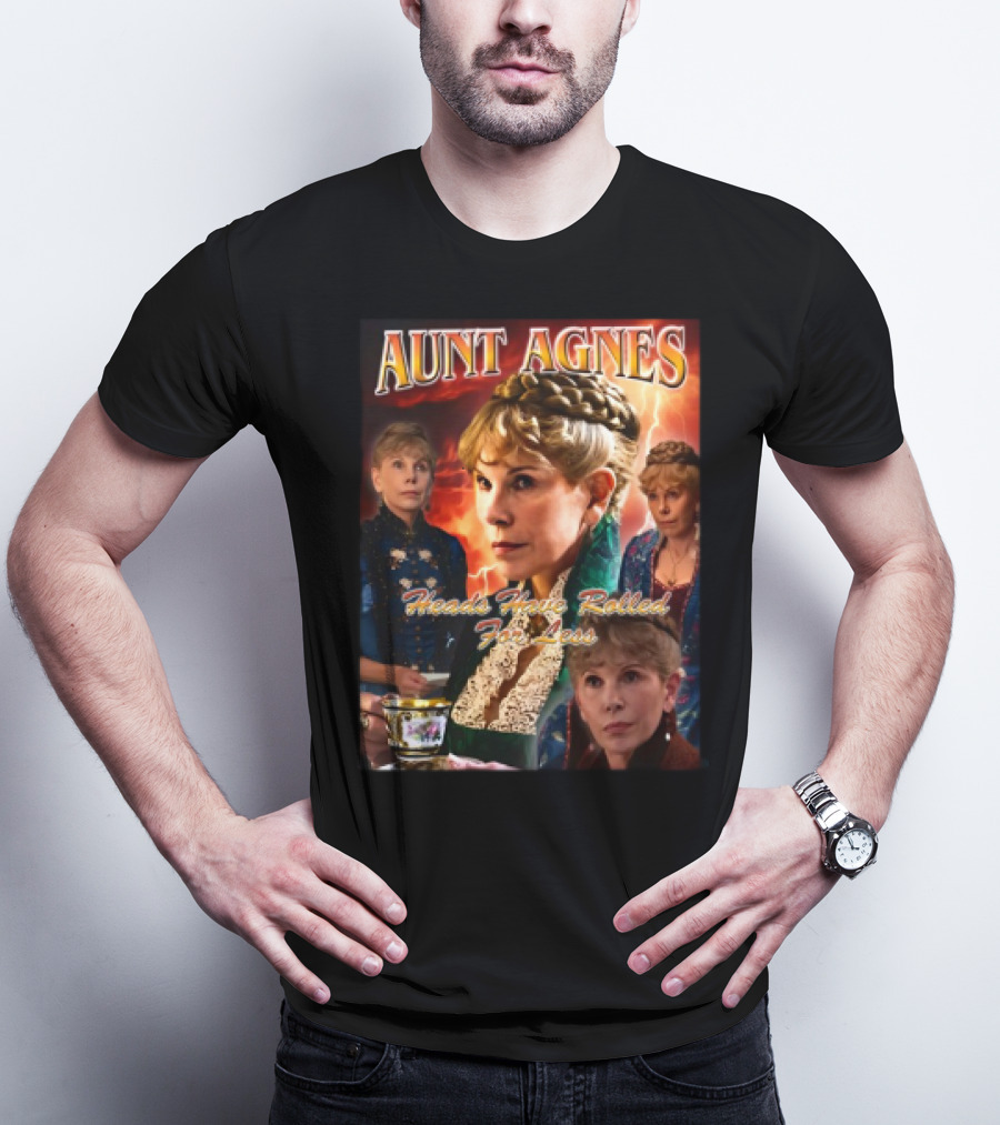 Aunt Agnes Heads Have Rolled For Less Lightning Tea Cup Collage T-Shirt