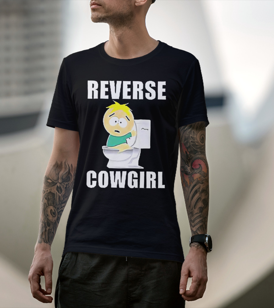 Butters Stotch South Park Reverse Cowgirl Toilet Scene T-Shirt