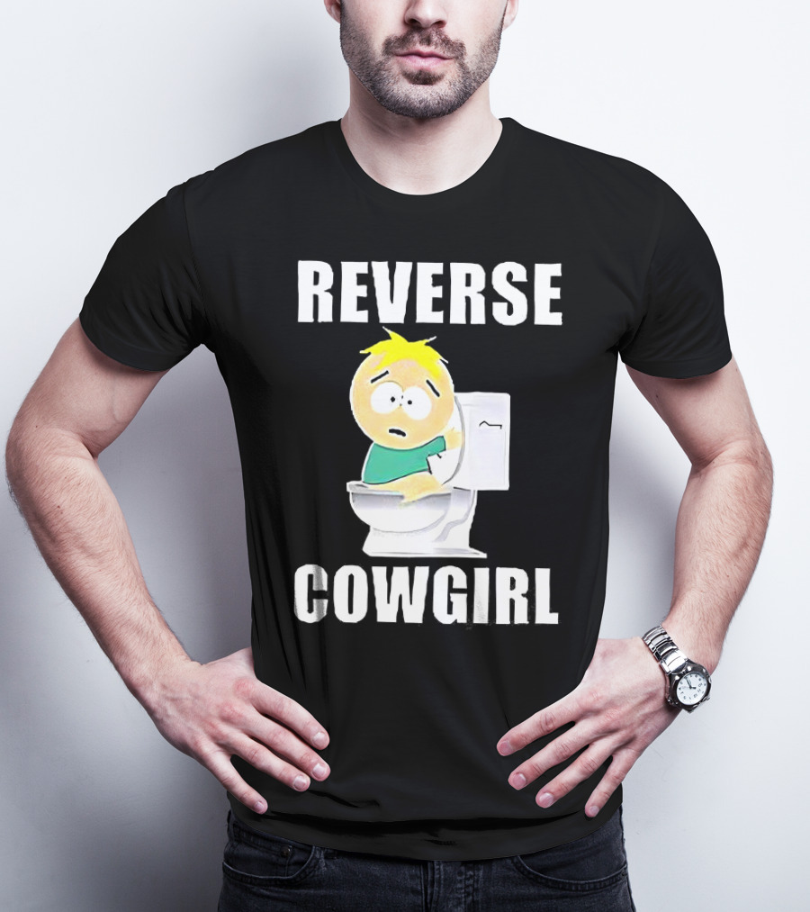 Butters Stotch South Park Reverse Cowgirl Toilet Scene T-Shirt
