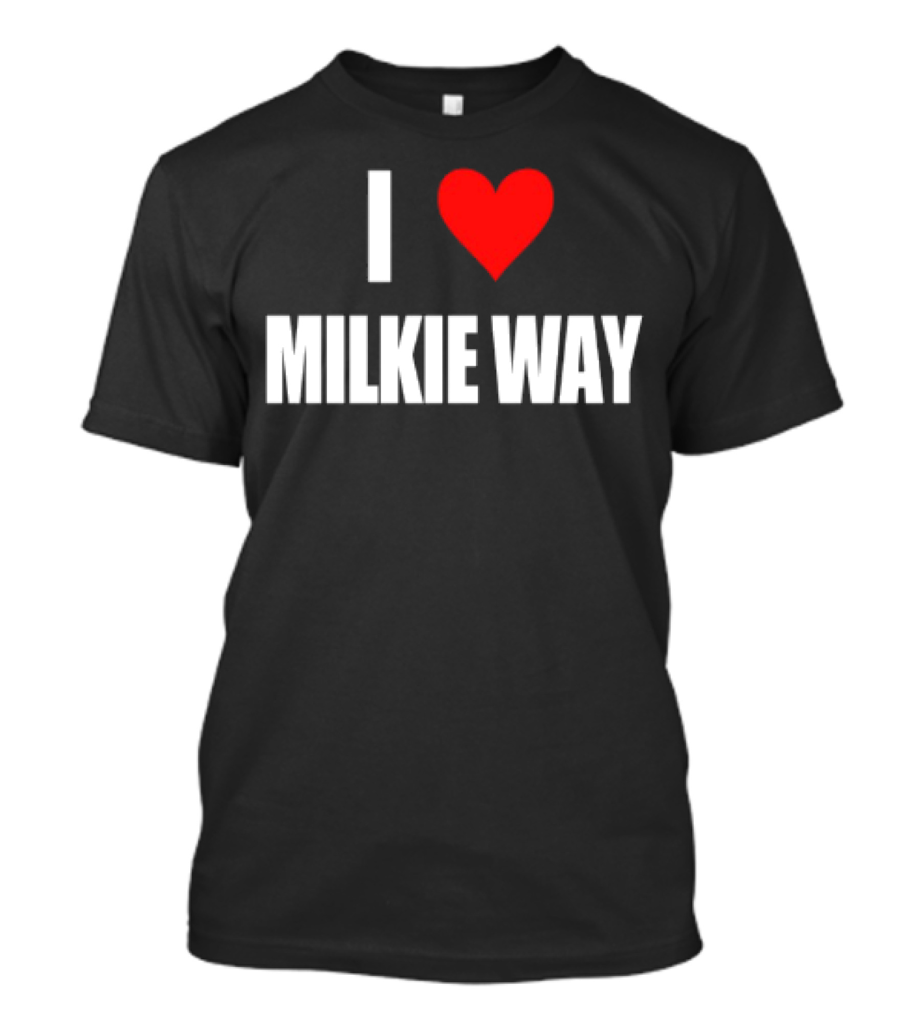 I Love Milkie Way Cute Cow Theme T-Shirt